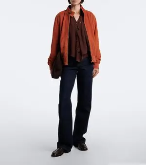 TOD'S Suede Bomber Jacket