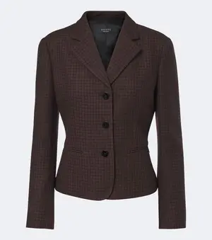 Gucci Houndstooth Wool-blend Blazer