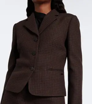 Gucci Houndstooth Wool-blend Blazer