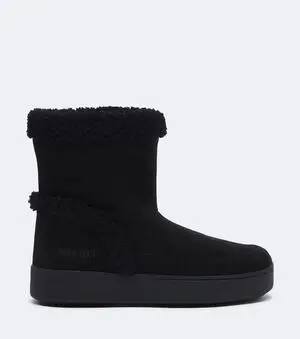 Moon Boot Ltrack Tina Suede Ankle Boots - Black