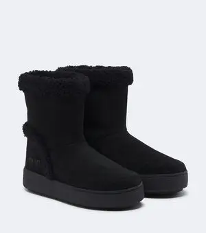 Moon Boot Ltrack Tina Suede Ankle Boots - Black