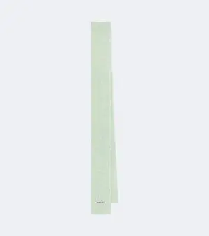 Auralee Ribbed-knit Cashmere Scarf - Green