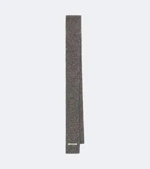 Auralee Ribbed-knit Cashmere Scarf - Grey