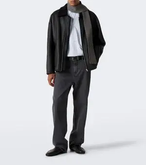 Auralee Ribbed-knit Cashmere Scarf - Grey