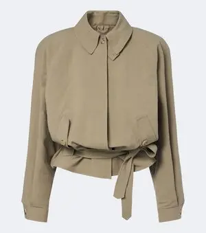 Magda Butrym Belted Cotton Jacket - Green