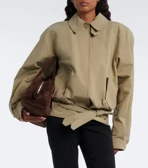 Magda Butrym Belted Cotton Jacket - Green