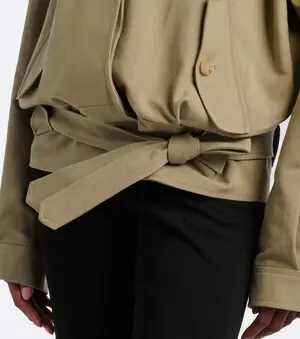 Magda Butrym Belted Cotton Jacket - Green