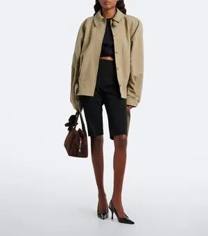 Magda Butrym Belted Cotton Jacket - Green