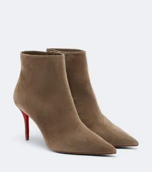CHRISTIAN LOUBOUTIN Miss Z Suede Ankle Boots