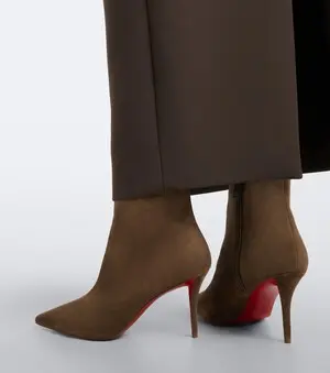 CHRISTIAN LOUBOUTIN Miss Z Suede Ankle Boots