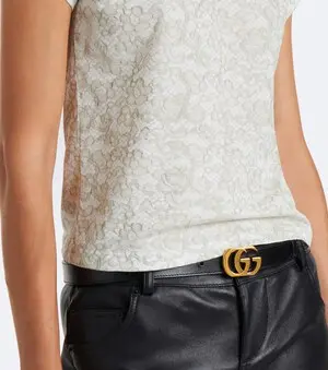 Gucci Lace Printed Cotton T-shirt
