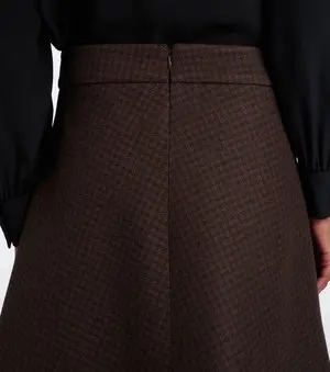 Gucci Checked Wool-blend Miniskirt
