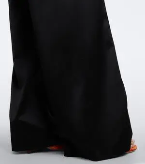 Dries Van Noten Satin Wide-leg Pants - Black