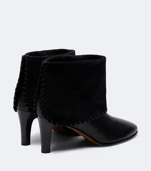 Zimmermann Alchemy Suede-trimmed Leather Ankle Boots
