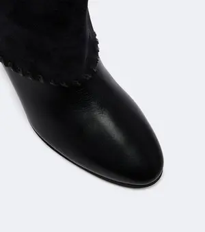 Zimmermann Alchemy Suede-trimmed Leather Ankle Boots
