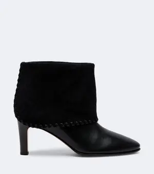Zimmermann Alchemy Suede-trimmed Leather Ankle Boots