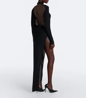 Gucci Open-back Crêpe Jersey Maxi Dress