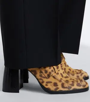 JIMMY CHOO Tylor Leopard-print Calf Hair Loafer Pumps - Multicoloured
