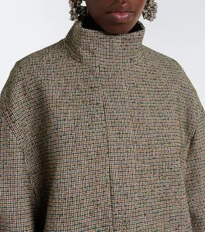Dries Van Noten Checked Bomber Jacket - Beige