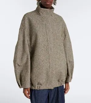 Dries Van Noten Checked Bomber Jacket - Beige