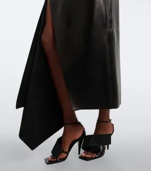 Givenchy Asymmetric Leather Maxi Skirt