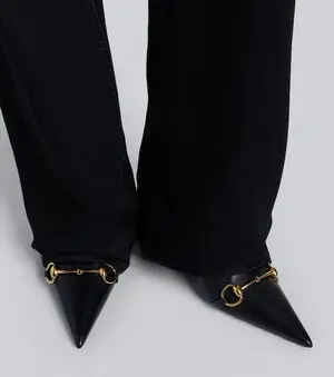 Gucci Donna Horsebit Leather Ankle Boots