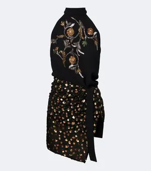 Dries Van Noten Embellished Halterneck Top