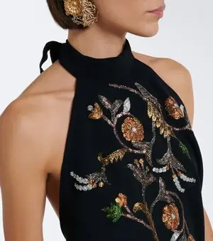 Dries Van Noten Embellished Halterneck Top