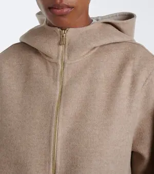 Eleventy Hooded Wool And Cashmere Coat