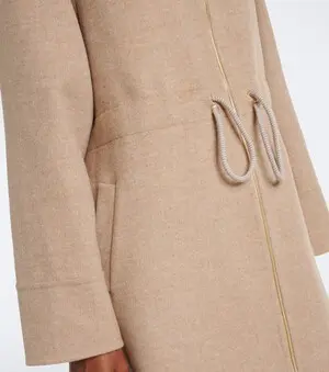 Eleventy Hooded Wool And Cashmere Coat