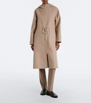 Eleventy Hooded Wool And Cashmere Coat