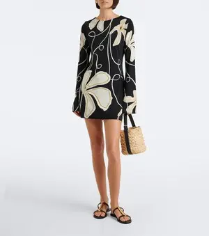 CALA DE LA CRUZ Maisha Floral Minidress