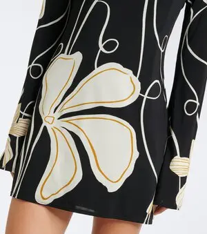 CALA DE LA CRUZ Maisha Floral Minidress
