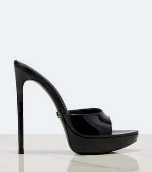 Gucci Julia Patent Leather Platform Sandals