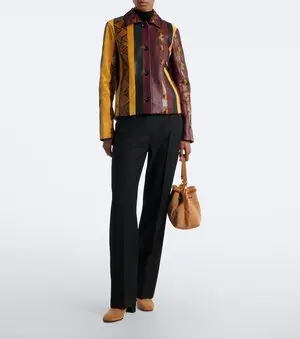 JIMMY CHOO Cinch Medium Suede Shoulder Bag