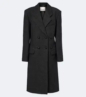 Isabel Marant Étoile Erla Double-breasted Wool And Cotton Coat - Grey