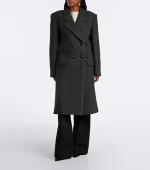Isabel Marant Étoile Erla Double-breasted Wool And Cotton Coat