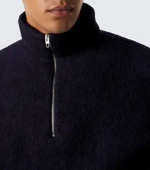 JIL SANDER Wool-blend Half-zip Sweater