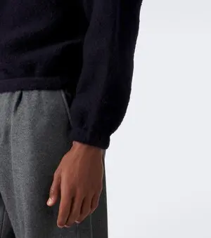 JIL SANDER Wool-blend Half-zip Sweater