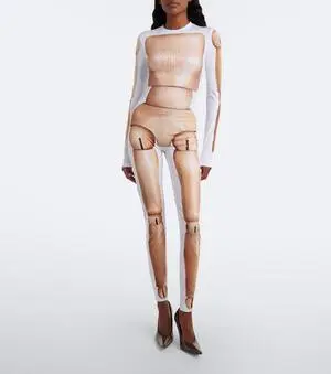 JEAN PAUL GAULTIER Trompe L’œil Jersey Catsuit
