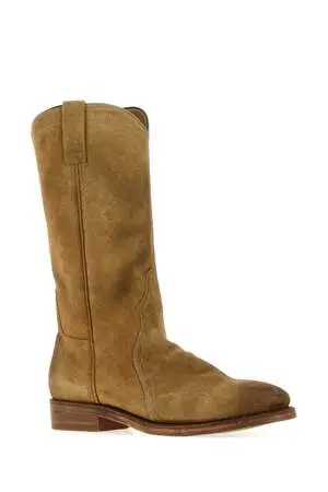 JIL SANDER Camel Suede Bruce Boots - Brown