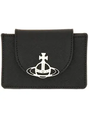 VIVIENNE WESTWOOD Portacarte Flap - Black