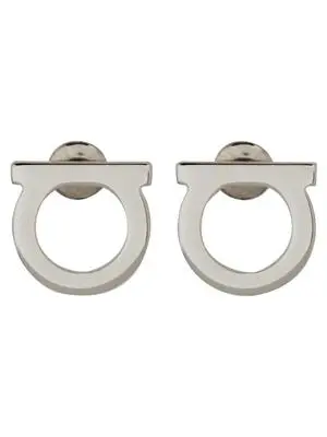 FERRAGAMO Orecchini Gancini - Silver