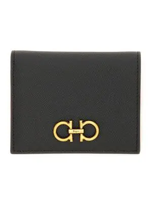 FERRAGAMO Portafoglio Gancini - Black