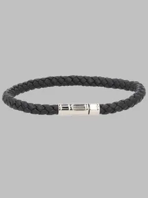 TOM FORD Bracciale In Pelle Intrecciata - Black