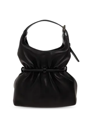 Balmain Leather ‘sphynx Mini’ Bag With Logo - Black
