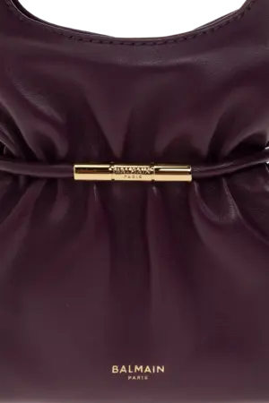 Balmain Leather ‘sphynx Mini’ Bag With Logo