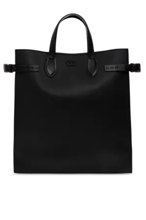 Valentino Garavani Leather Bag With Logo - Black