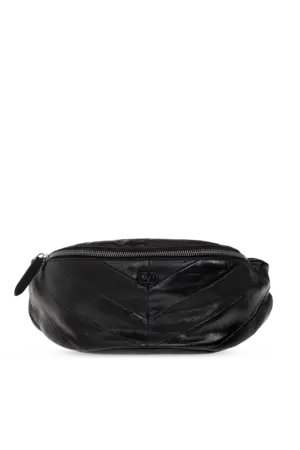 Valentino Garavani Leather Bag With Logo - Black