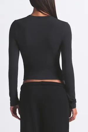 SKIMS Long-sleeve T-shirt - Black